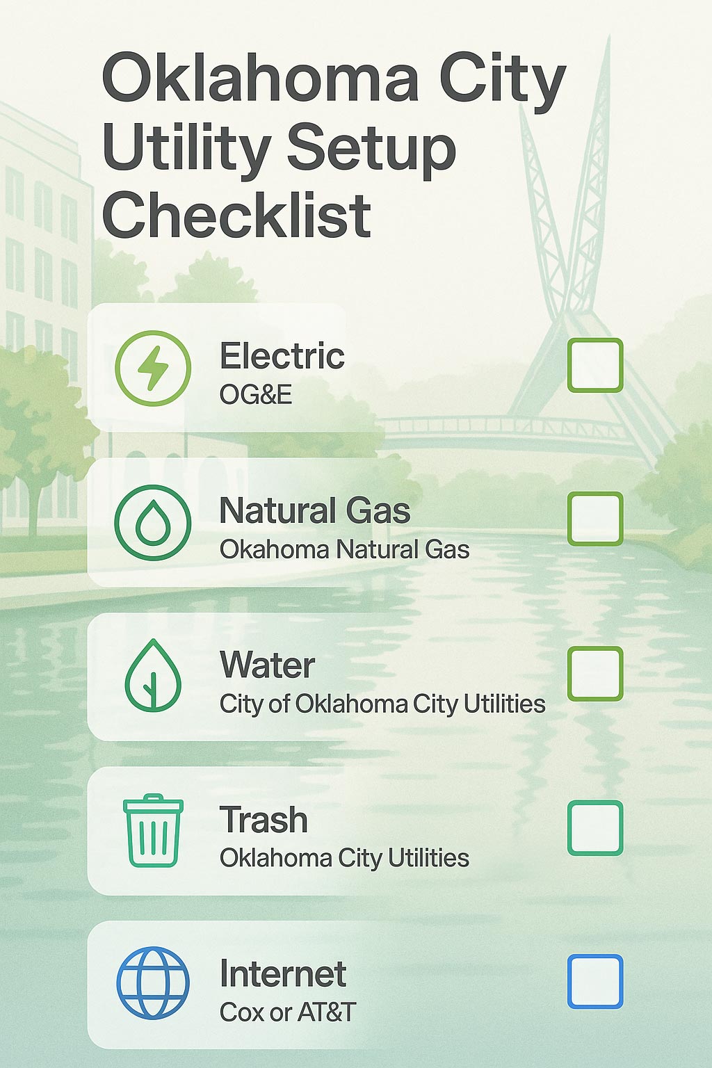 Oklahoma City, OK Utility Providers. Set Up and Compare Electric, Gas ...