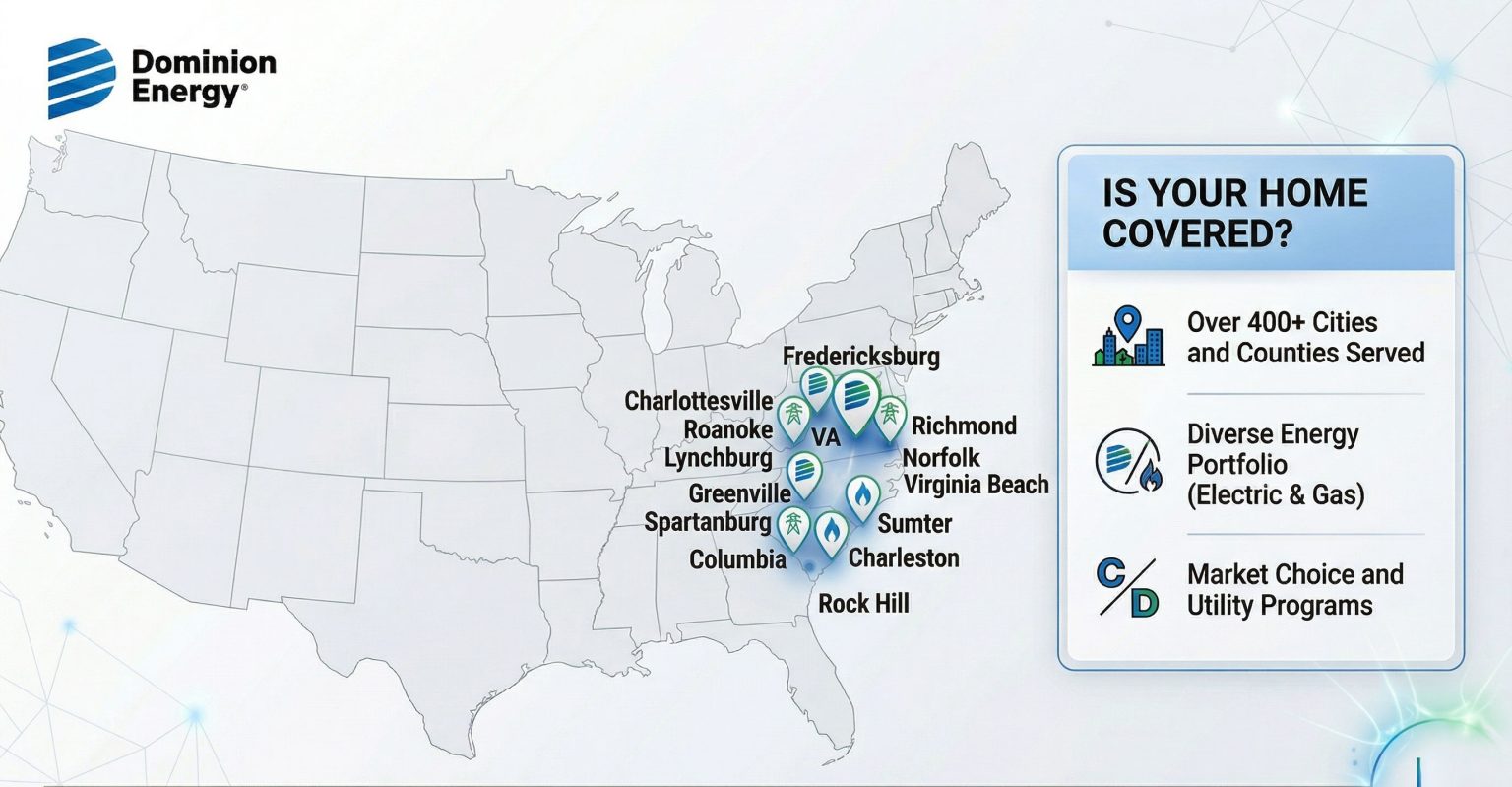 Dominion Energy Coverage Area, Rebates, and Outage Tools – Utilities ...
