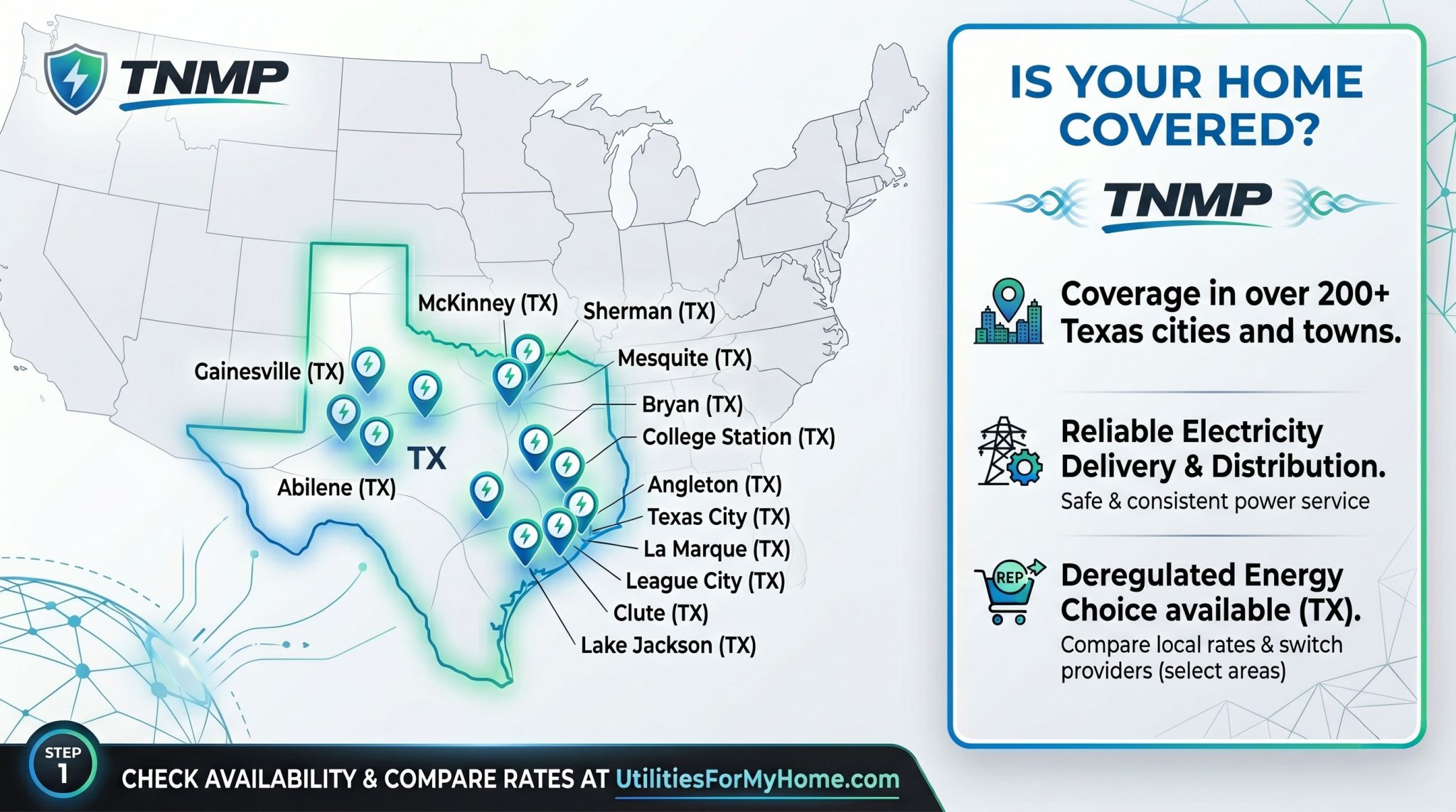 Texas-New Mexico Power Rebates, Coverage Area, and Outage Tools ...