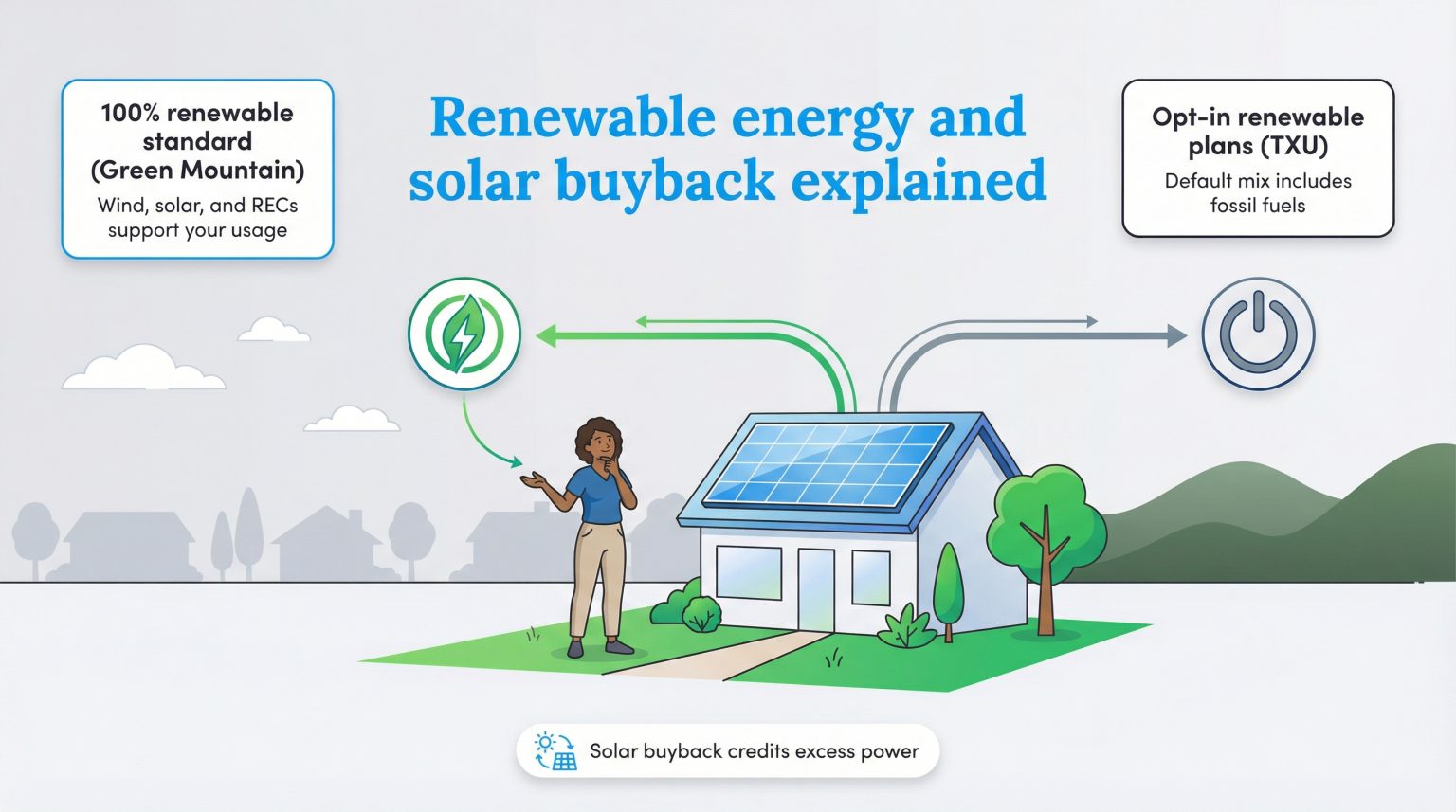 TXU Energy vs. Green Mountain Energy: Comparing Rates, Solar, and Green ...